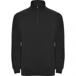 Sweat-shirt homme demi zip ANETO noir - sweats personnalisés : Textile ...