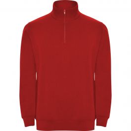 Sweat-shirt homme demi zip ANETO rouge - sweats personnalisés : Textile ...