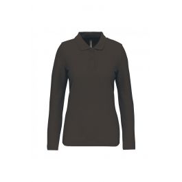 Polo manches longues femme WK277 - Dark Grey - Polos personnalisés ...