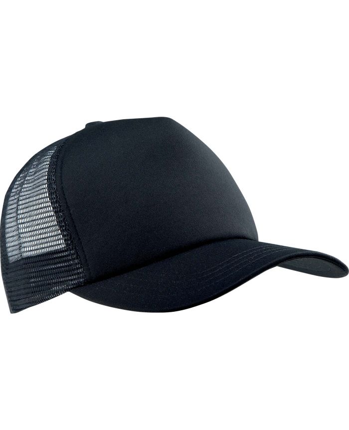 Casquette 5 panneaux Trucker KP111 - Black - vente/impression textile ...