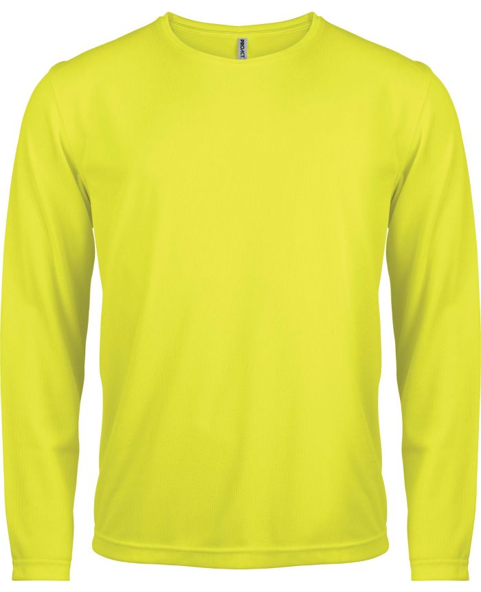T-shirt homme manches longues sport PA443 - Fluorescent Yellow - vente ...